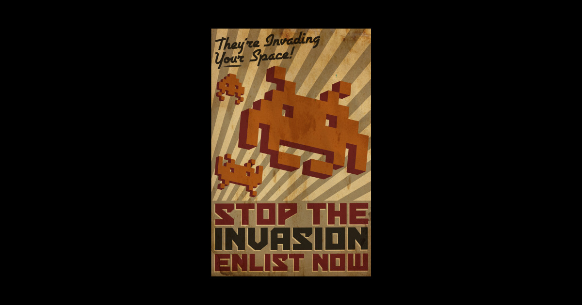 Invading Your Space - Space Invaders - Magnet | TeePublic