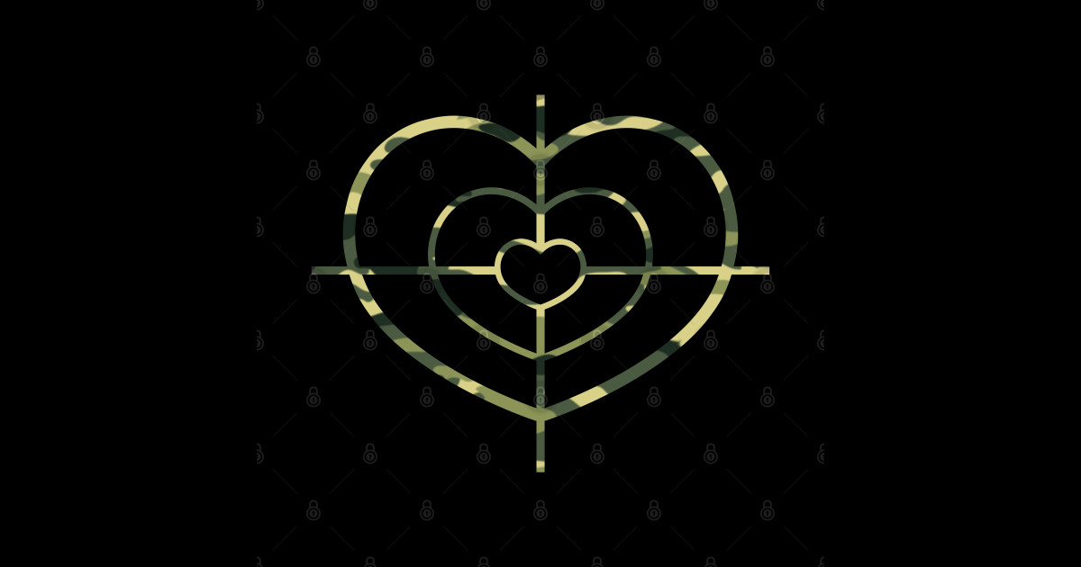 Heartscope Camo - Valentines Day - Sticker | TeePublic