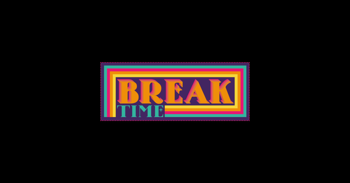 Break Time Vaporwave - Break Time - Sticker | TeePublic