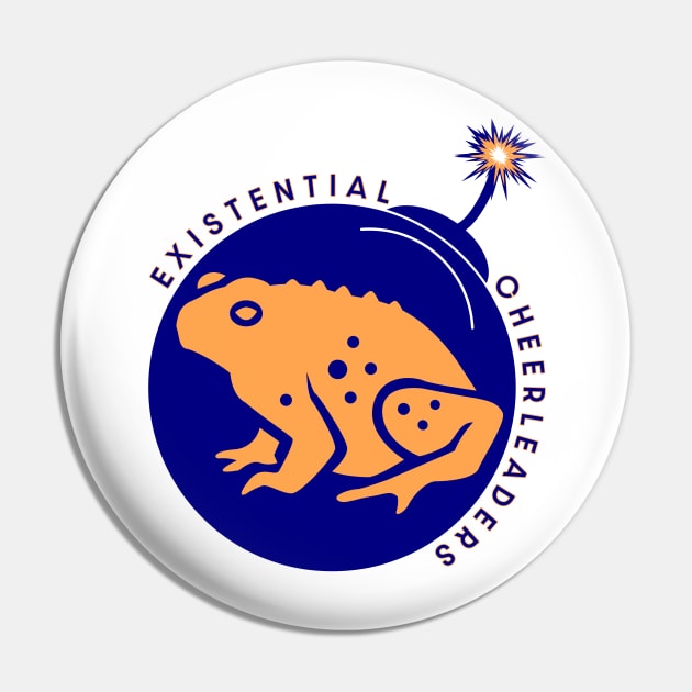 Existential Cheerleaders Premium Logo - Existentialism - Pin | TeePublic