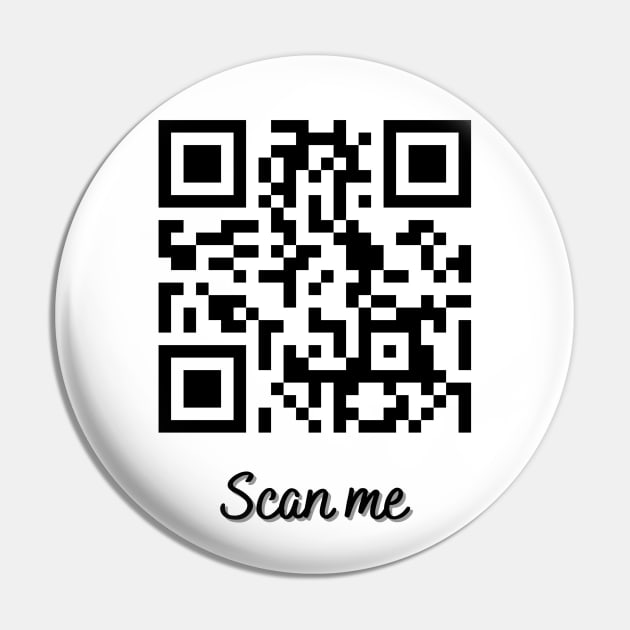 QR Code Design (Scan for Message) - Qr Code - Pin | TeePublic
