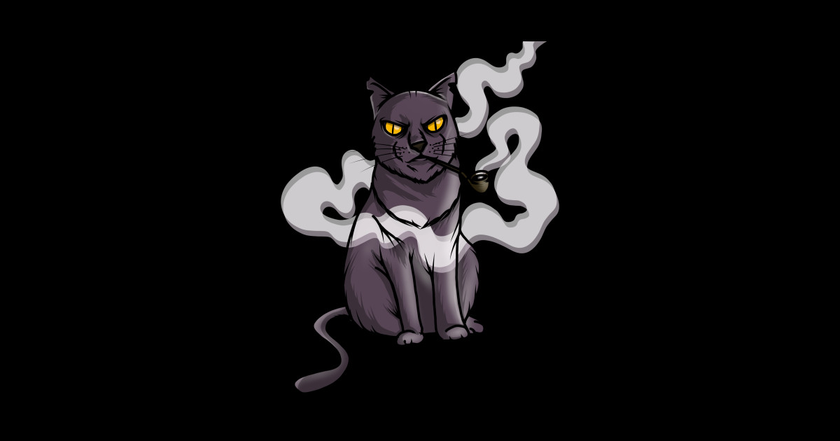 Smoking cat - Cat - Sticker | TeePublic