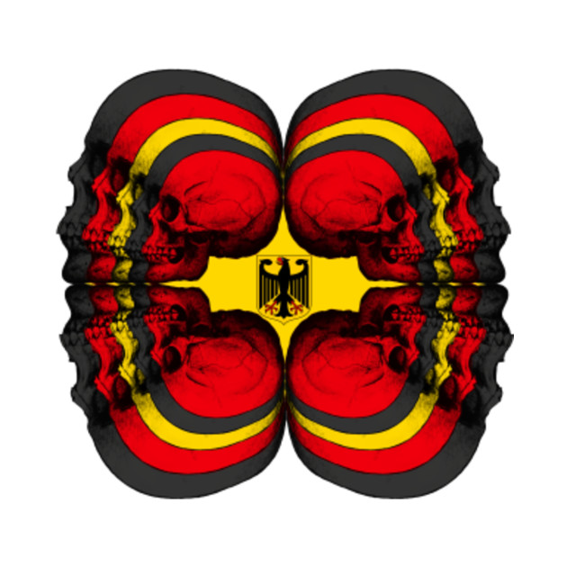 Skull World German Flag - Skull German Flag - T-Shirt | TeePublic