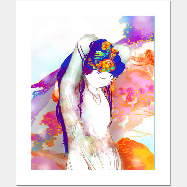 UNDINE of the jellyfish beautiful mermaid nymph ocean pastel rainbow ...