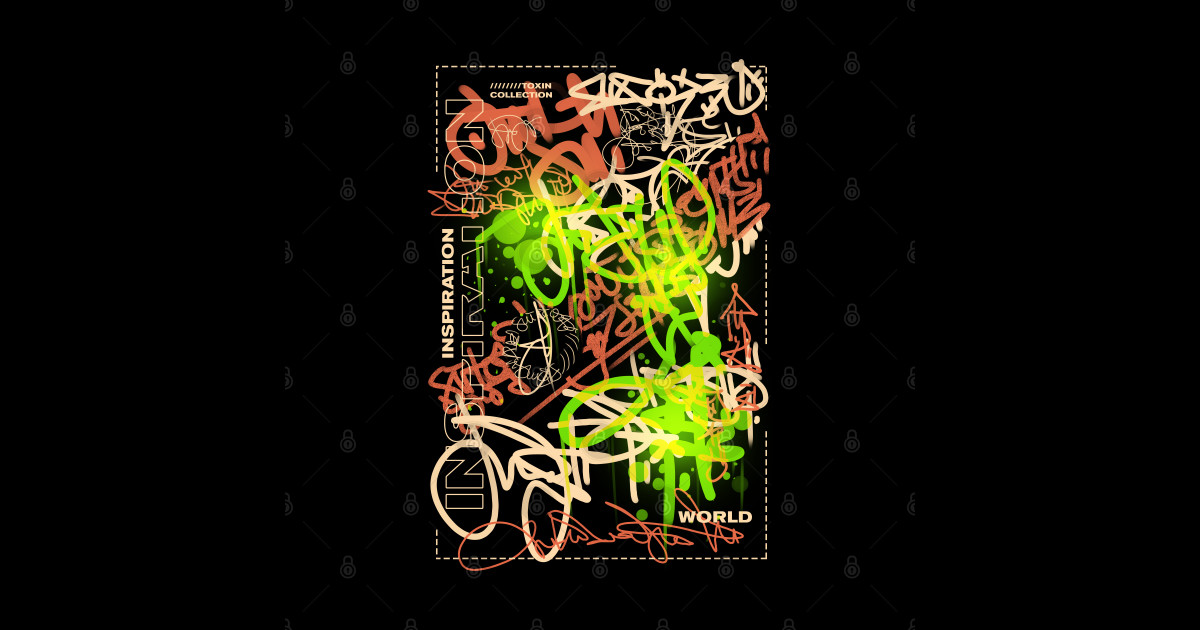 Neon Graffiti / Modern art - Graffiti - Sticker | TeePublic