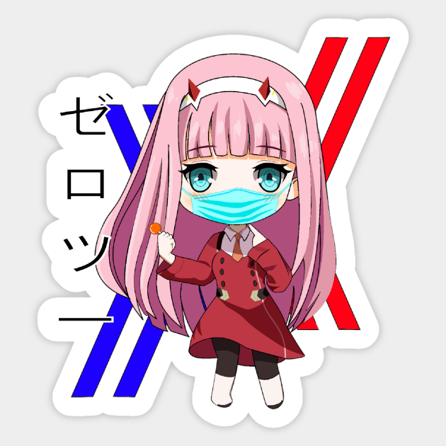 Zero two chibi - Zero Two Darling In The Franxx Chibi - Sticker | TeePublic