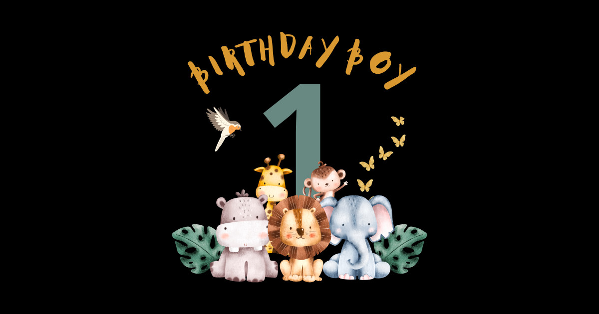 Birthday Boy's 1st Year! - Birthdayboy1styear - Sticker | TeePublic