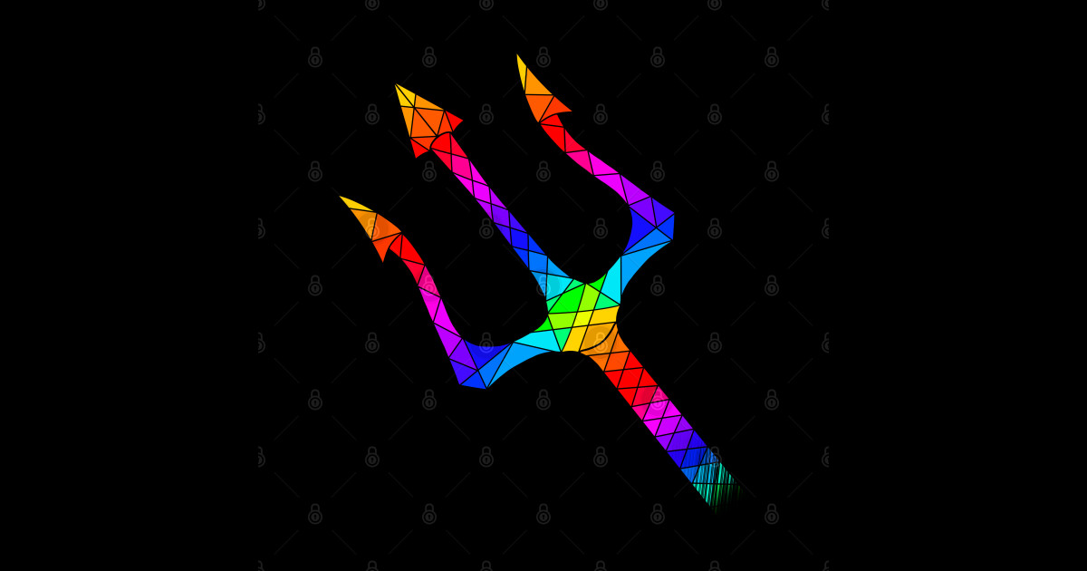 Poseidon trident fork Poseidon - Poseidon Trident Fork - Sticker ...
