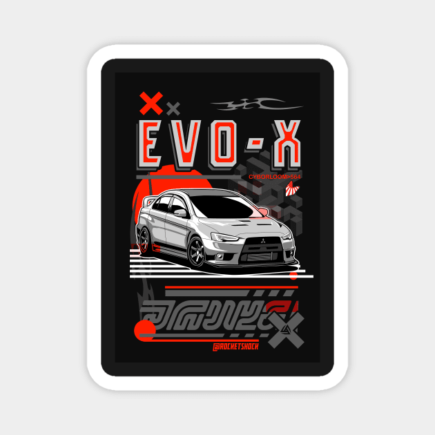 Lancer Evolution Evo X jdm legend - Lancer Evo - Magnet | TeePublic