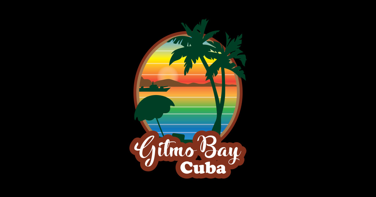 Gitmo Bay Retro Tee - Gitmo - Sticker | TeePublic