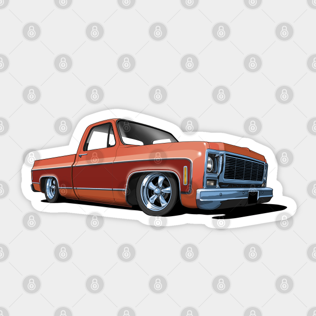 1980 Chevrolet C10 pickup in two tone red - Chevrolet C10 - Sticker ...