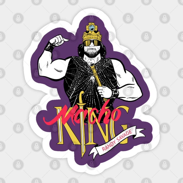 the king of macho - Macho King - Sticker | TeePublic