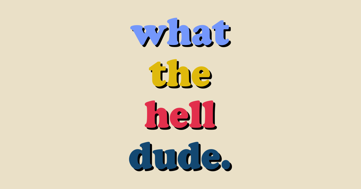 What the hell dude. - What The Hell - T-Shirt | TeePublic