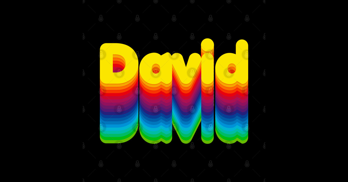 Rainbow Layers David Name Label - Rainbow Layers David Name Label ...