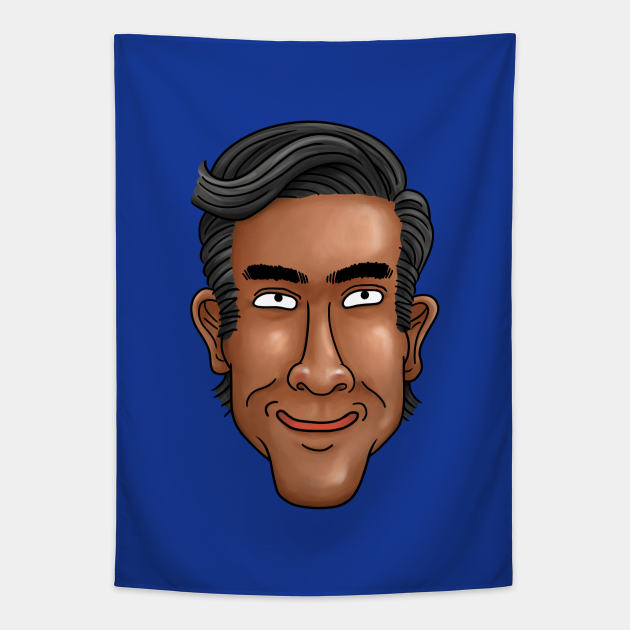 Rishi Sunak Funny Drawing - Rishi Sunak - Tapestry | TeePublic