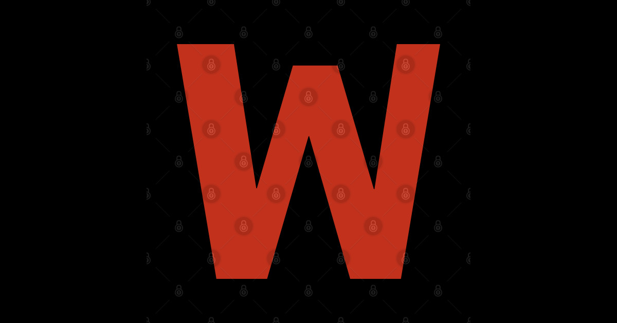 Letter w in Red Text Minimal Typography - Red - T-Shirt | TeePublic