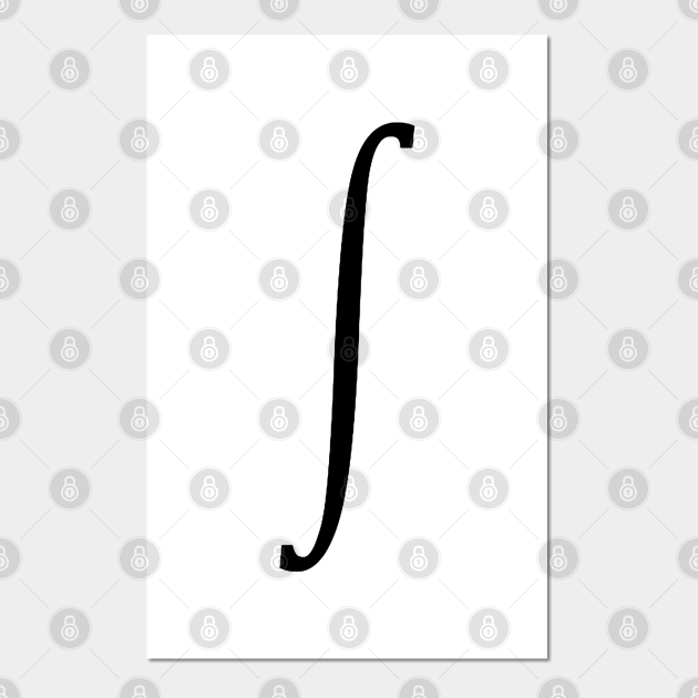 integral symbol in mathematics - Integral - Posters and Art Prints ...