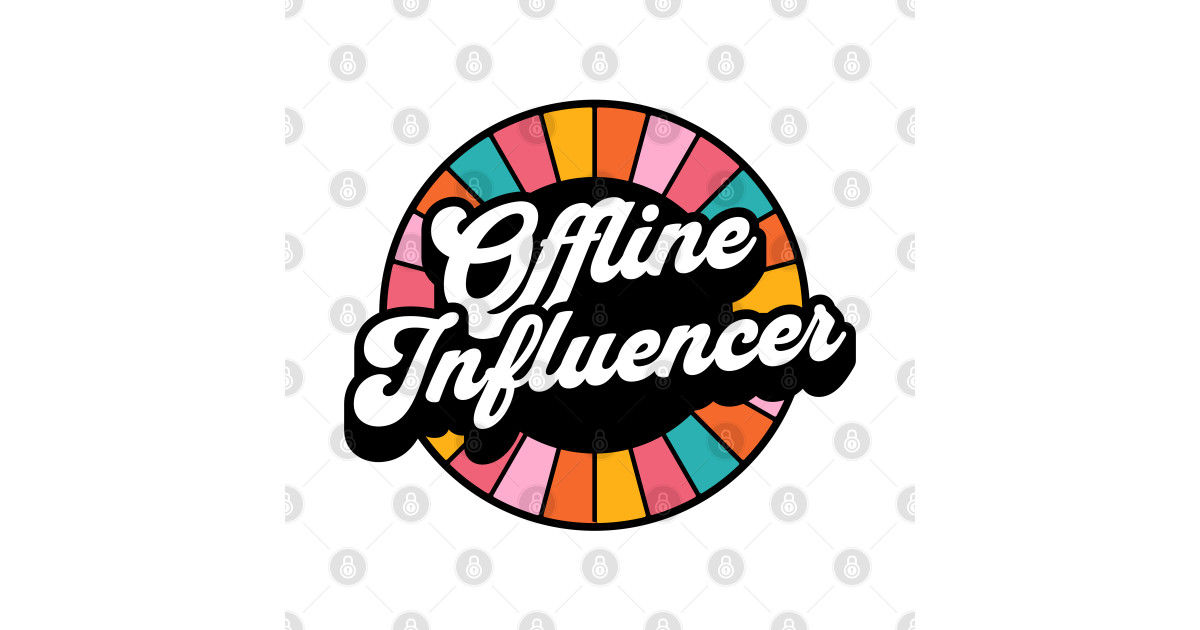Offline Influencer Bright Colors - Offline - T-Shirt | TeePublic