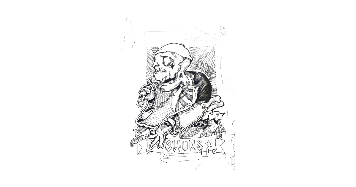 Cool skull singing with a microphone illustration - 89c - T-Shirt ...