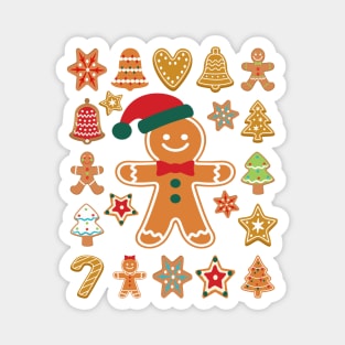 Gingerbread Santa Cookie Christmas Magnets for Sale | TeePublic