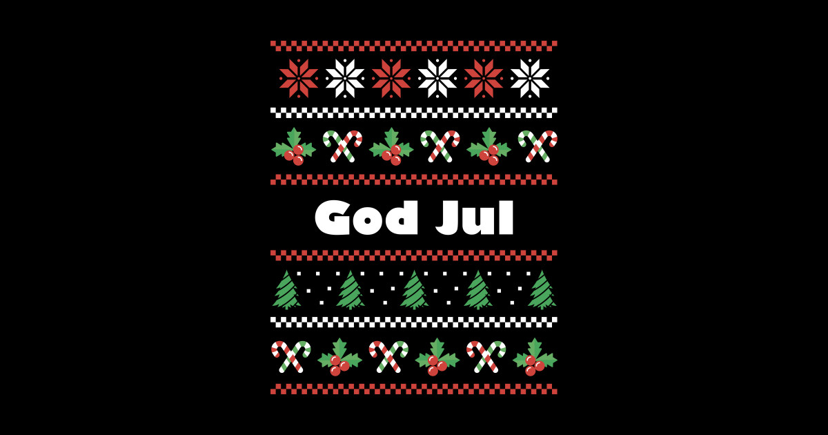 Norwegian Christmas God Jul - God Jul - Sticker | TeePublic