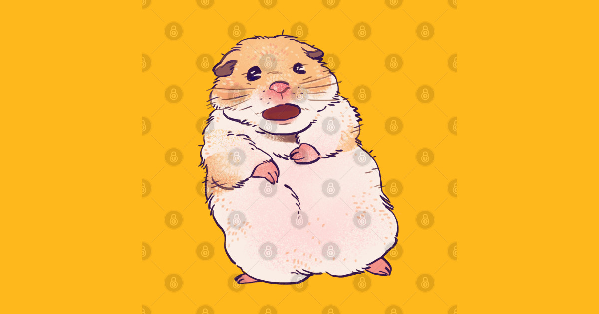 scared screaming shook hamster meme - Hamster - T-Shirt | TeePublic