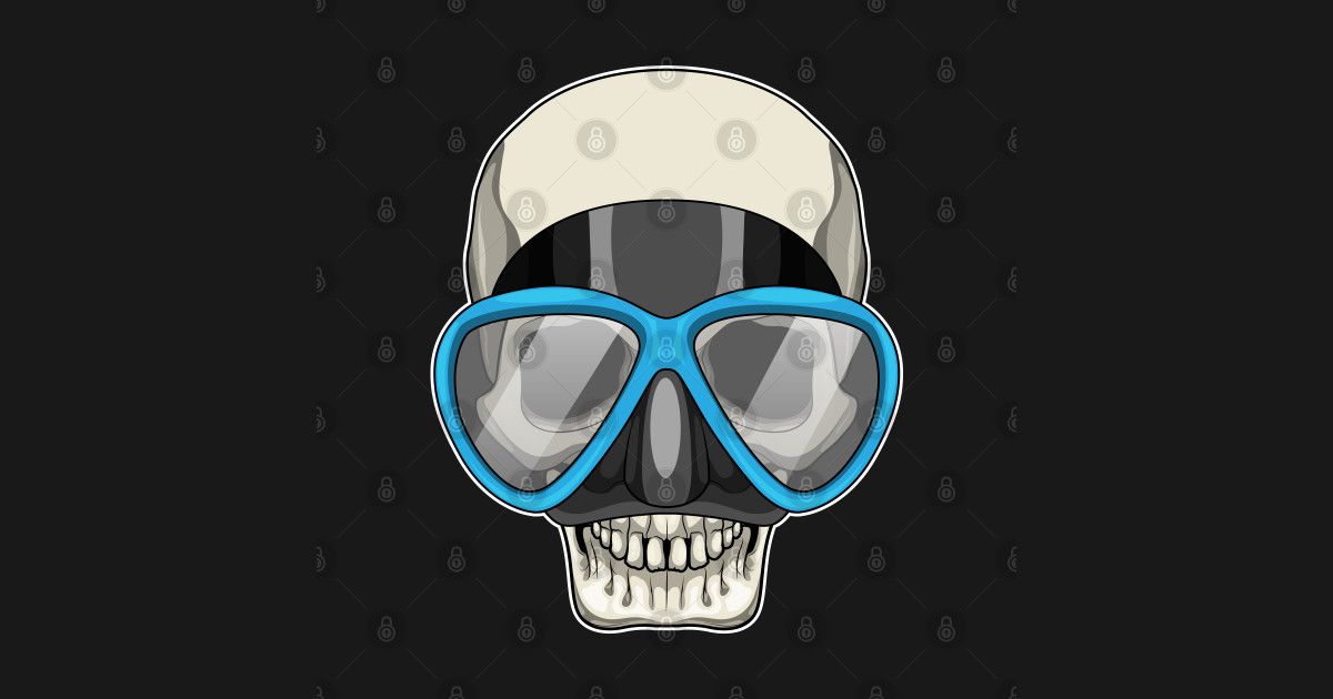 Skull Swimming Swimming goggles - Swimming - T-Shirt | TeePublic