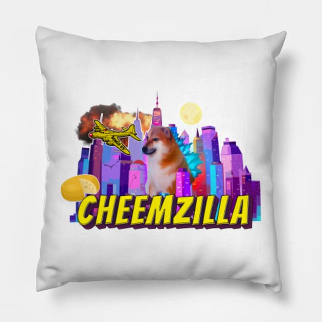 cheems cheemzilla cheems with bonker 69 T-Shirt - Cheems - Pillow ...