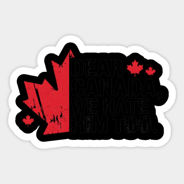 Support Canada Flag Maple - Support Canada Flag Maple - Sticker | TeePublic