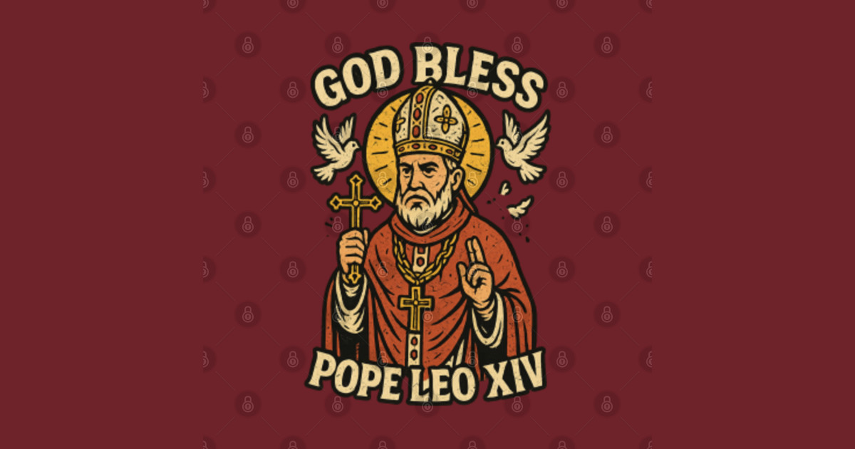 Holy Drip – Pope Leo XIV - Fictional Pope - T-Shirt | TeePublic