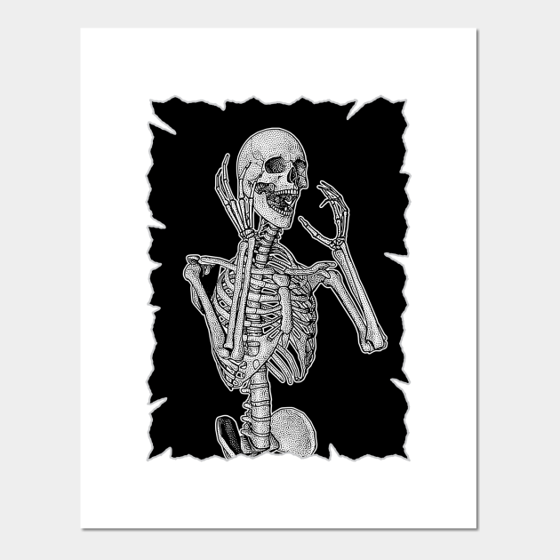 Skeleton screaming in horror - Skeleton - Posters and Art Prints ...