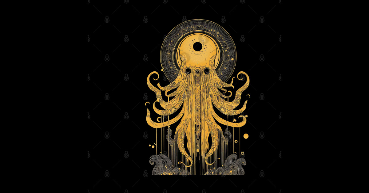 Hastur King in Yellow Cthulhu Mythos Retro Vintage Design - Hastur ...