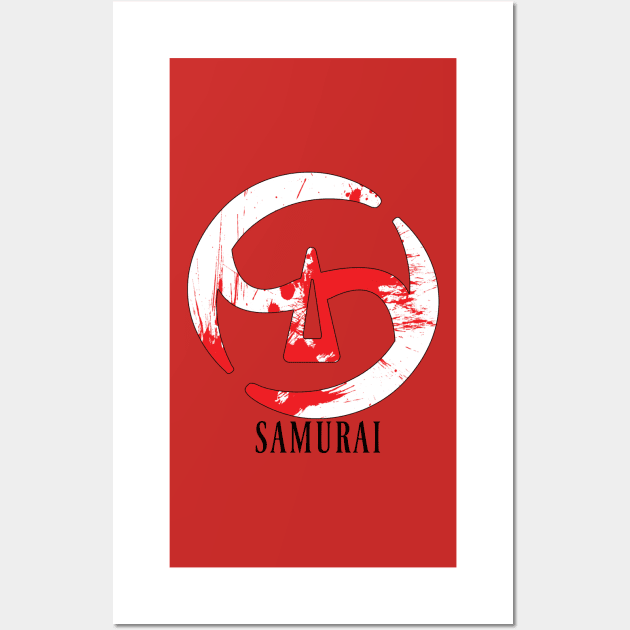 FFXIV Samurai Job Class Icon Blood Splatter - Samurai - Posters and Art ...