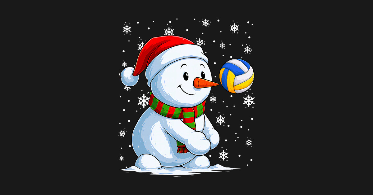 Snowman Playing Volleyball Merry Christmas Pajamas Men Women ...