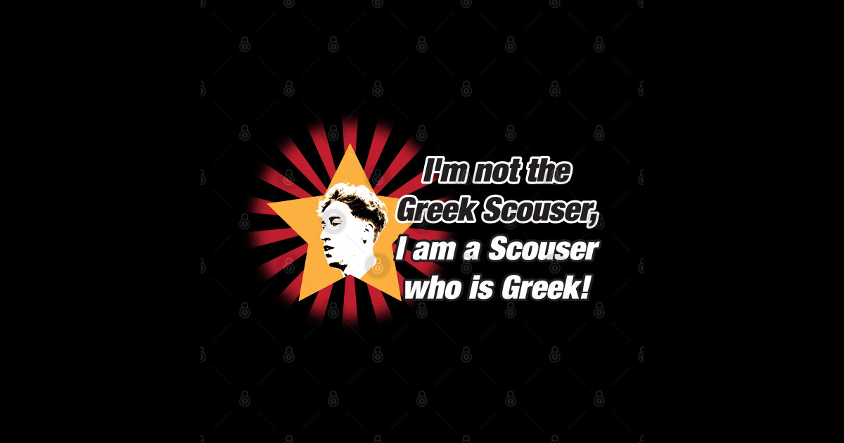 Scouser who is Greek - Tsimikas - Sticker | TeePublic