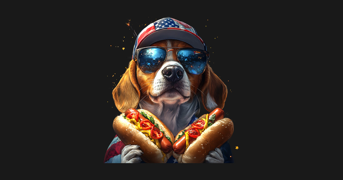 Beagle Hotdog Funny Patriotic 4th of July Dog Lover - 4th Of July - T ...