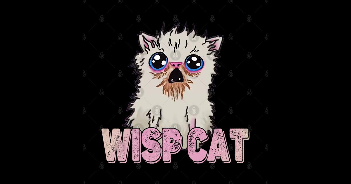 Cute And Beautiful Wisp Cat - Wisp - Sticker | TeePublic