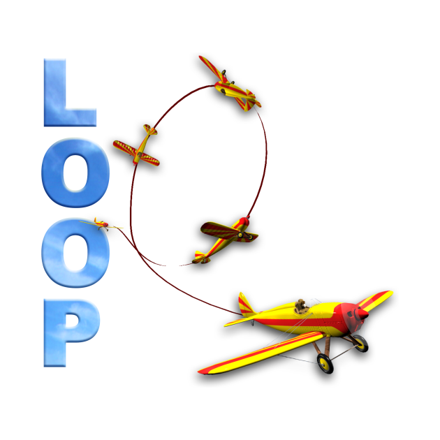 Aerobatic Flying Loop - Pilot - T-Shirt | TeePublic