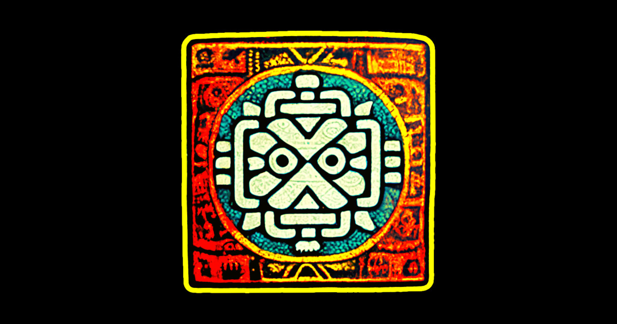 Mayan Art Symbol - Mayan Art Symbol - Sticker | TeePublic