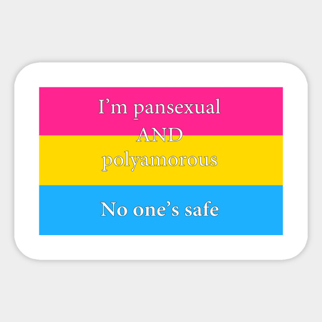 Pansexual and Polyamorous Flag - Pansexual - Sticker | TeePublic
