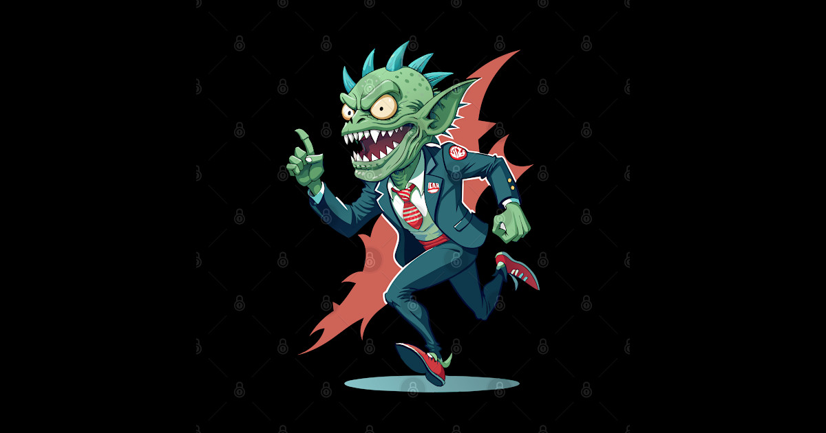 Monster Runs for President - Monster - Sticker | TeePublic