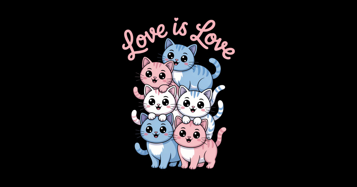 Transgender Pride Cat LGBT Trans Flag Cute Cats - Transgender Pride Cat ...