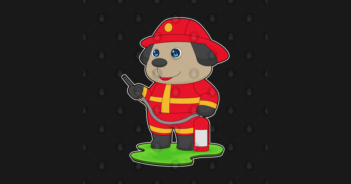 Dog Firefighter Fire extinguisher Fire department - Fire Department - T ...