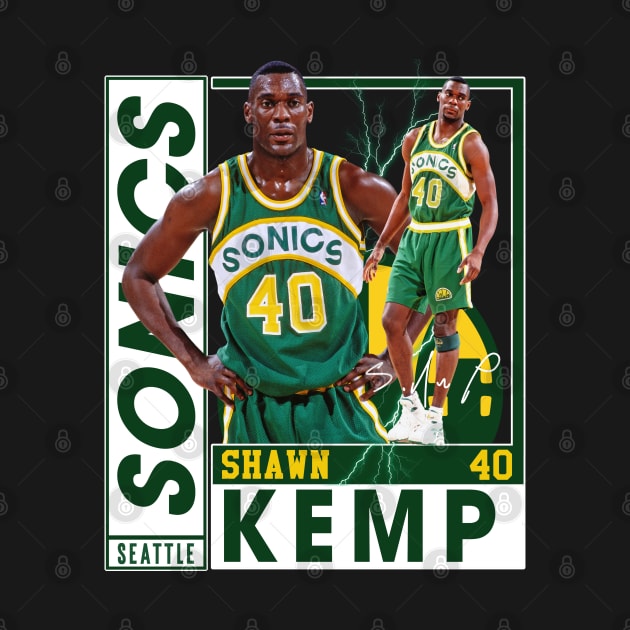 Shawn Kemp The Reign Man Basketball Legend Signature Vintage Retro 80s ...