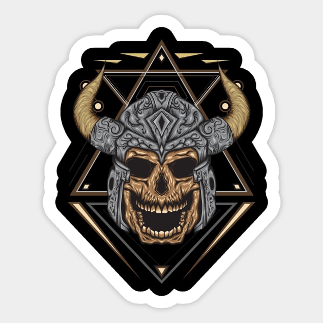 Illustration of Viking skull with sacred geometry - Viking Skull ...