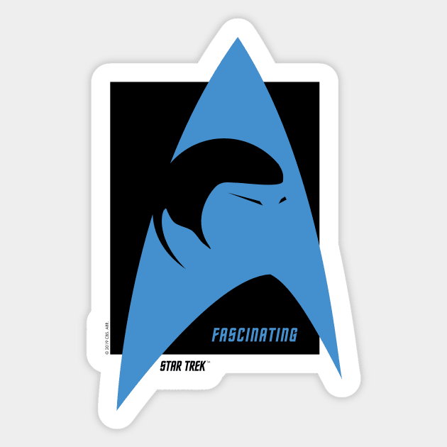 Spock Fascinating Star Trek Original Series Blue - Star Trek - Sticker ...