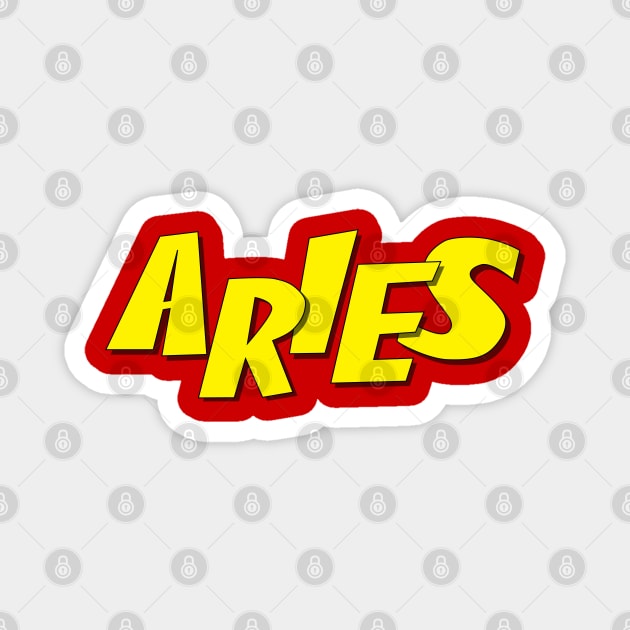 Aries Comic Style - Red - Comics - Magnet | TeePublic