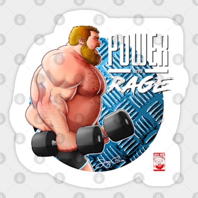 Power and Rage - Workout Motivation - Sticker | TeePublic