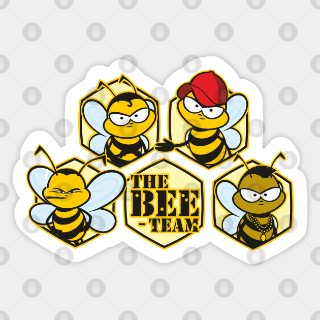 The Bee Team - Bees - Sticker | TeePublic