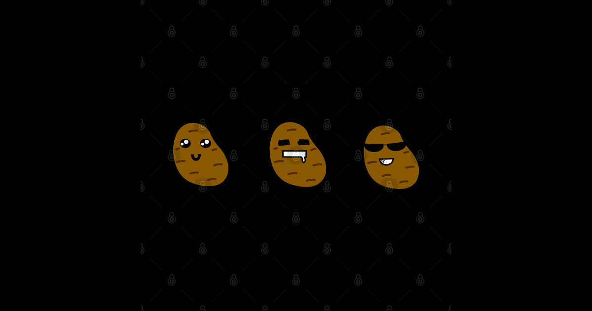Trio - potatoes - Potatoes - Sticker | TeePublic